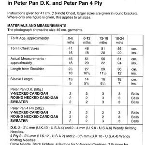 Vintage Baby Cardigan and Sweater Knitting Pattern - Dk or 4 Ply - PDF ...