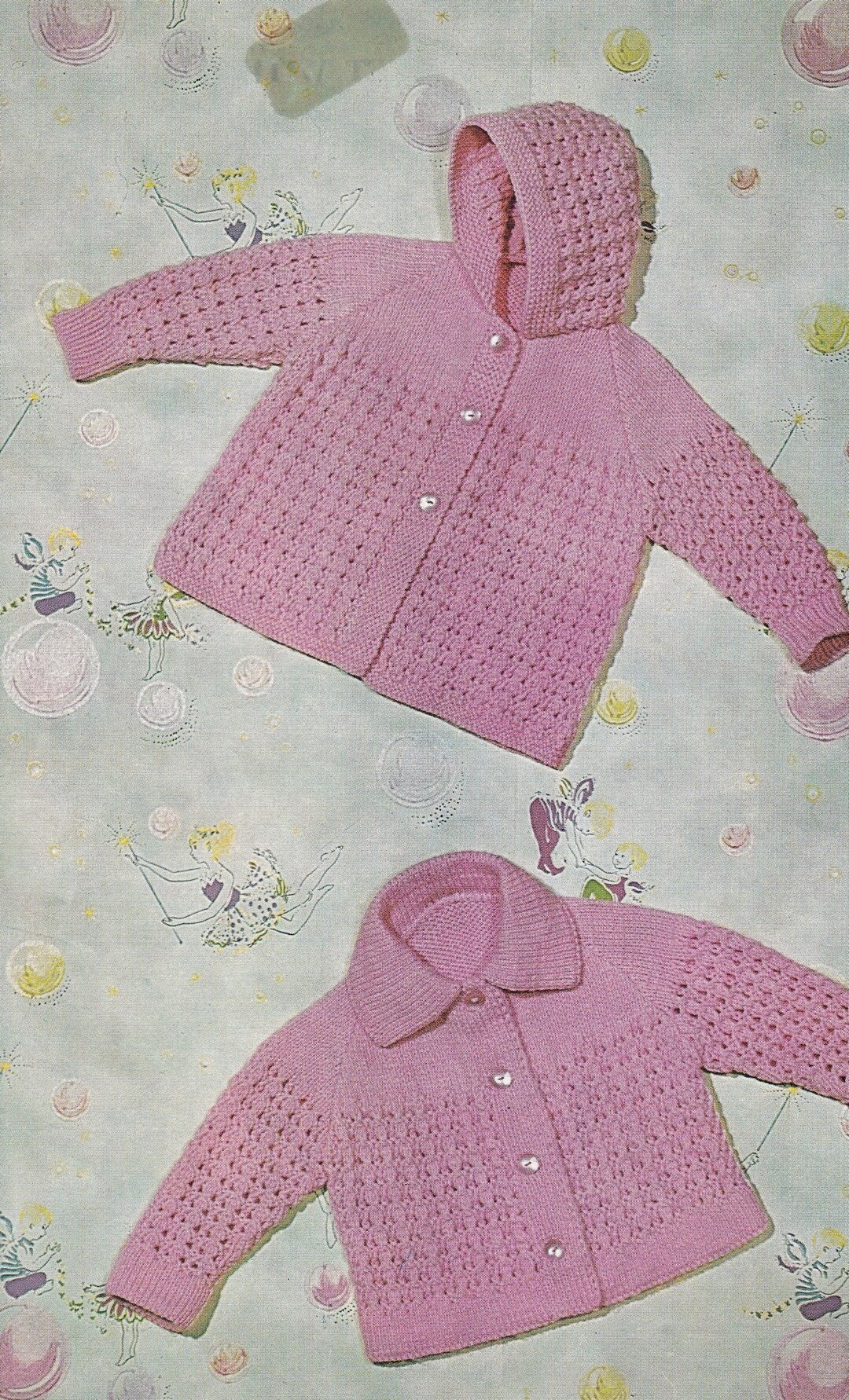 Vintage Knitting Pattern for Cute Baby Jackets With Collar or Hood - Etsy