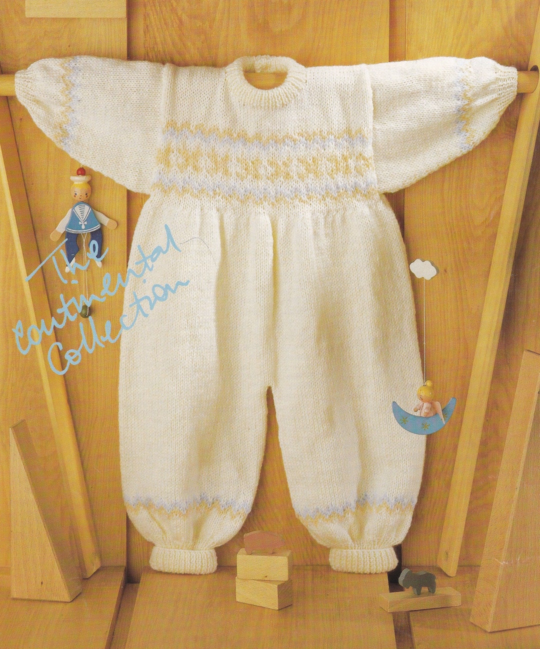 Vintage Knitting Pattern for Baby All in One Playsuit - Etsy