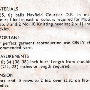 Vintage Astrology Knitting Pattern - 1970s Tank Top With All 12 ...