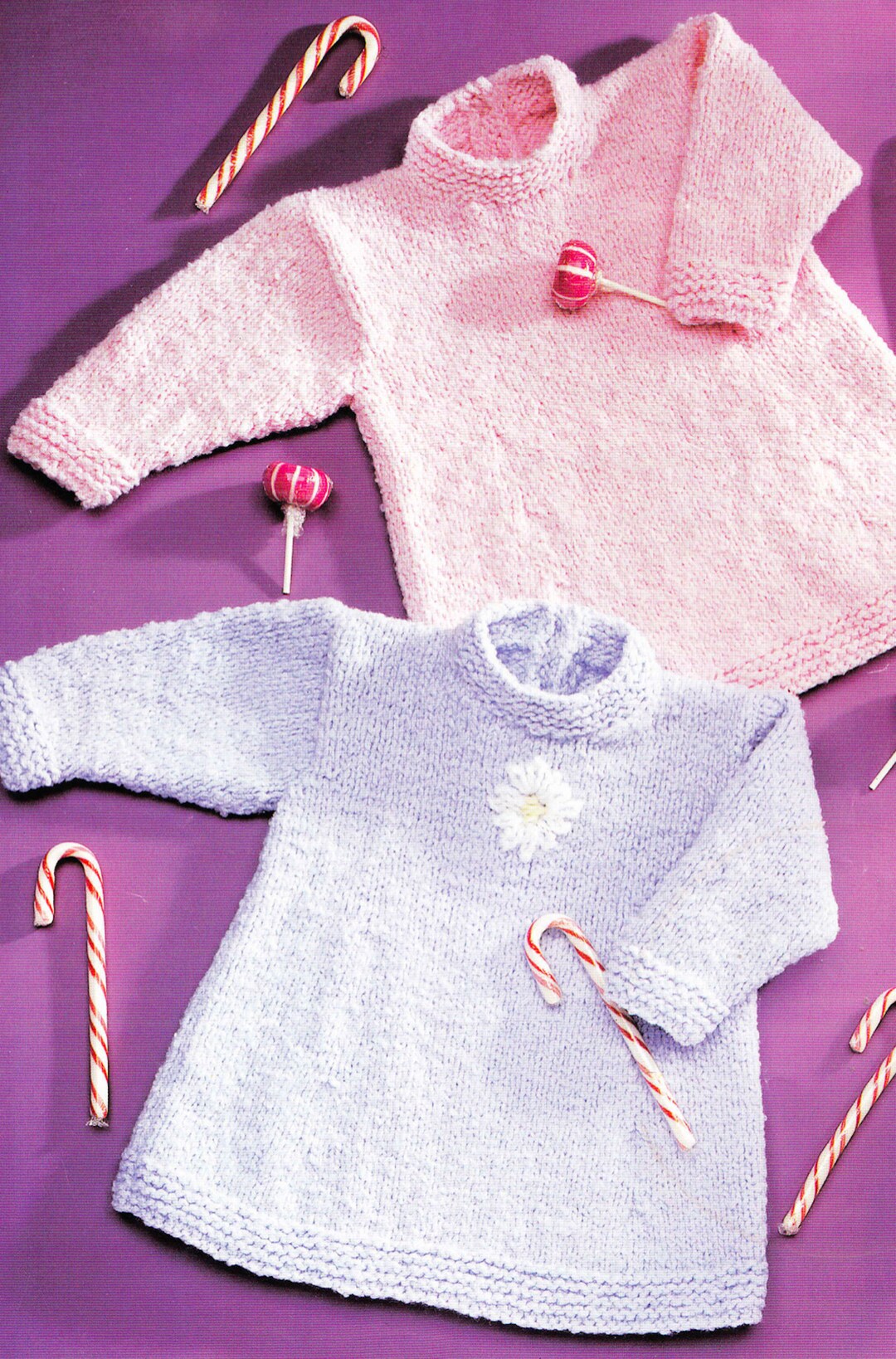 Knitting Pattern for Little Girls Tunic Jumper Dress Knit in Chunky ...