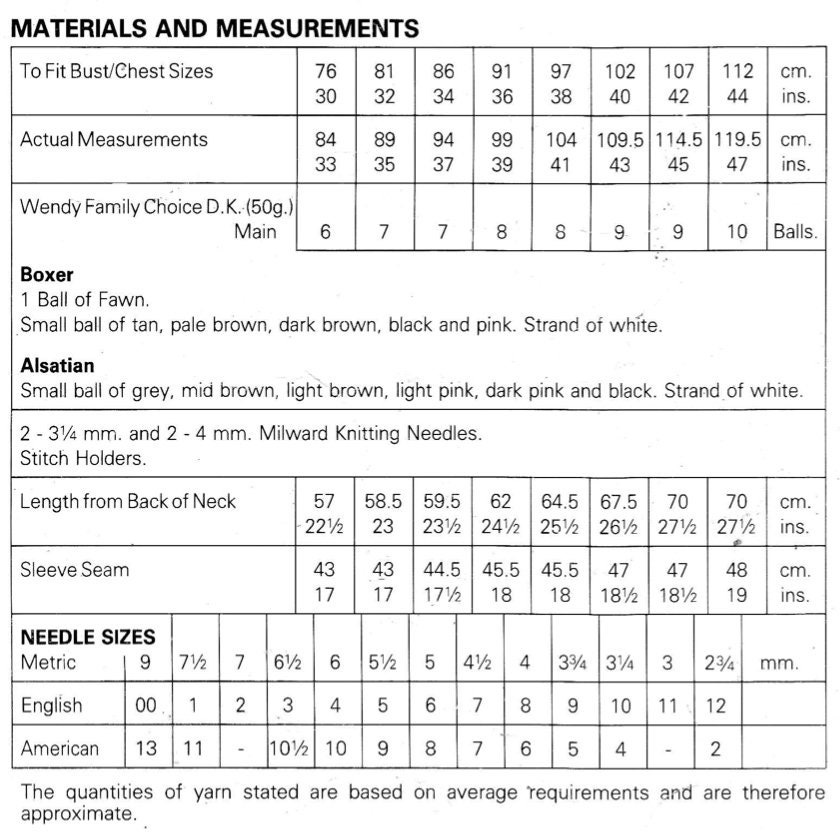 Dog Breeds Sweater Knitting Pattern - Boxer and Alsatian - Etsy