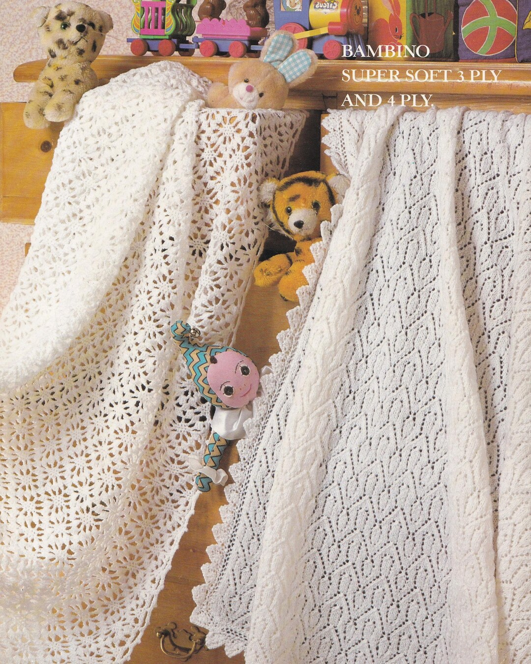 Vintage Knitting Pattern and and Crochet Pattern for 3 and 4 Ply Baby ...