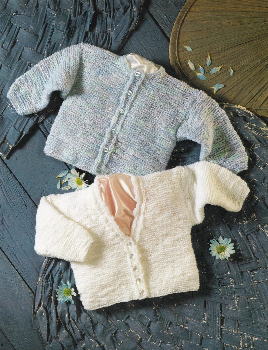 Baby Cardigan Knitting Pattern in V and Round Neck - Including ...