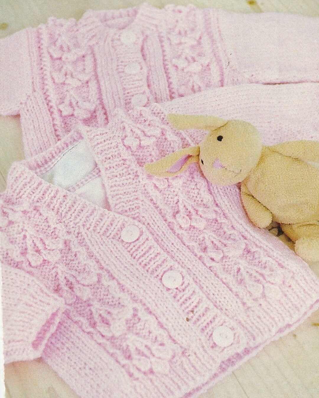 Pretty Aran Cardigan Knitting Pattern for Baby Girl - Etsy UK