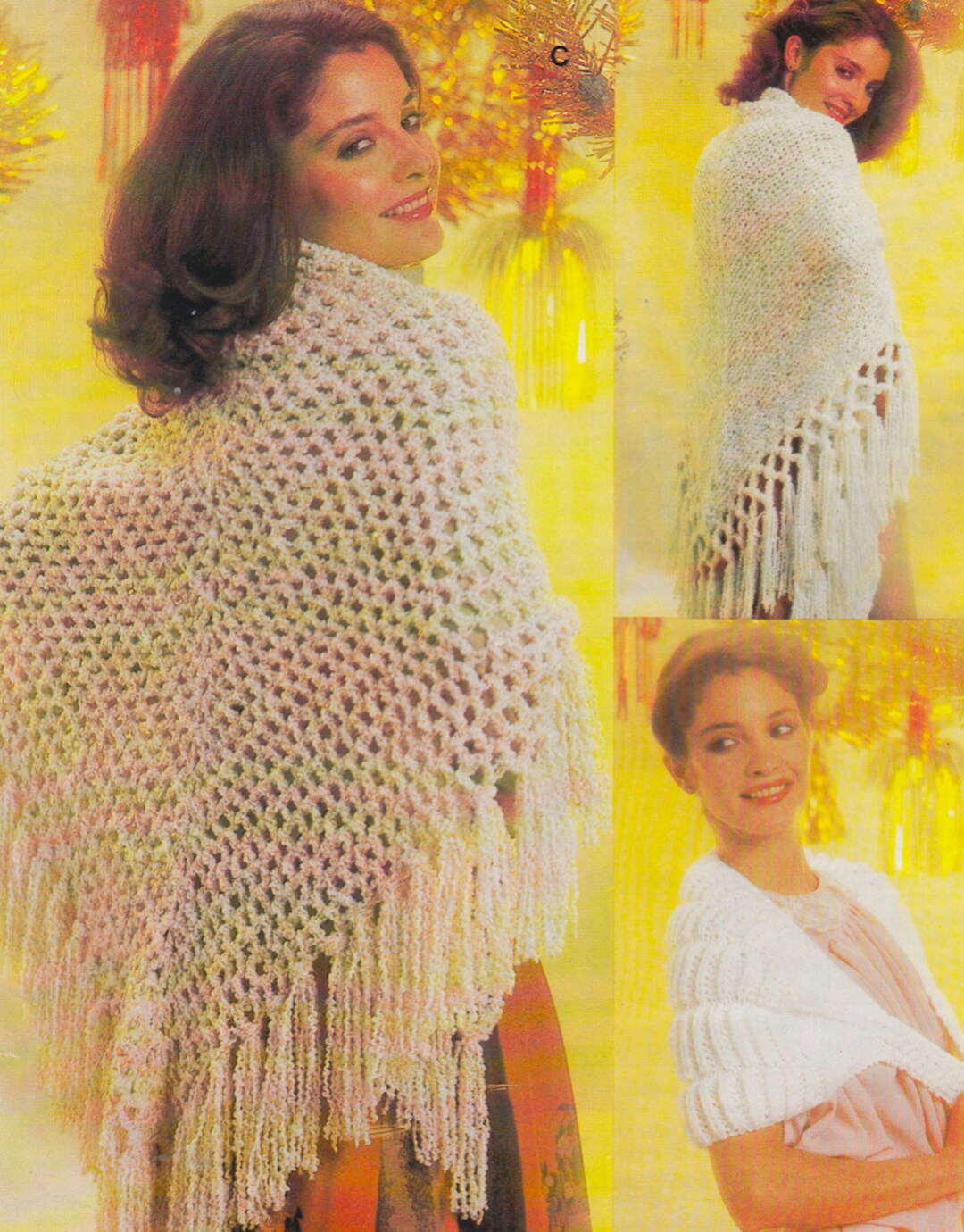 Chunky Shawl and Stole Shrug Knitting and Crochet Pattern - Instant ...