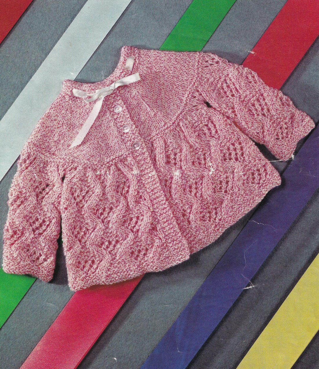 Vintage Knitting Pattern for 3 Ply Baby Matinee Jacket Cardigan - Etsy ...