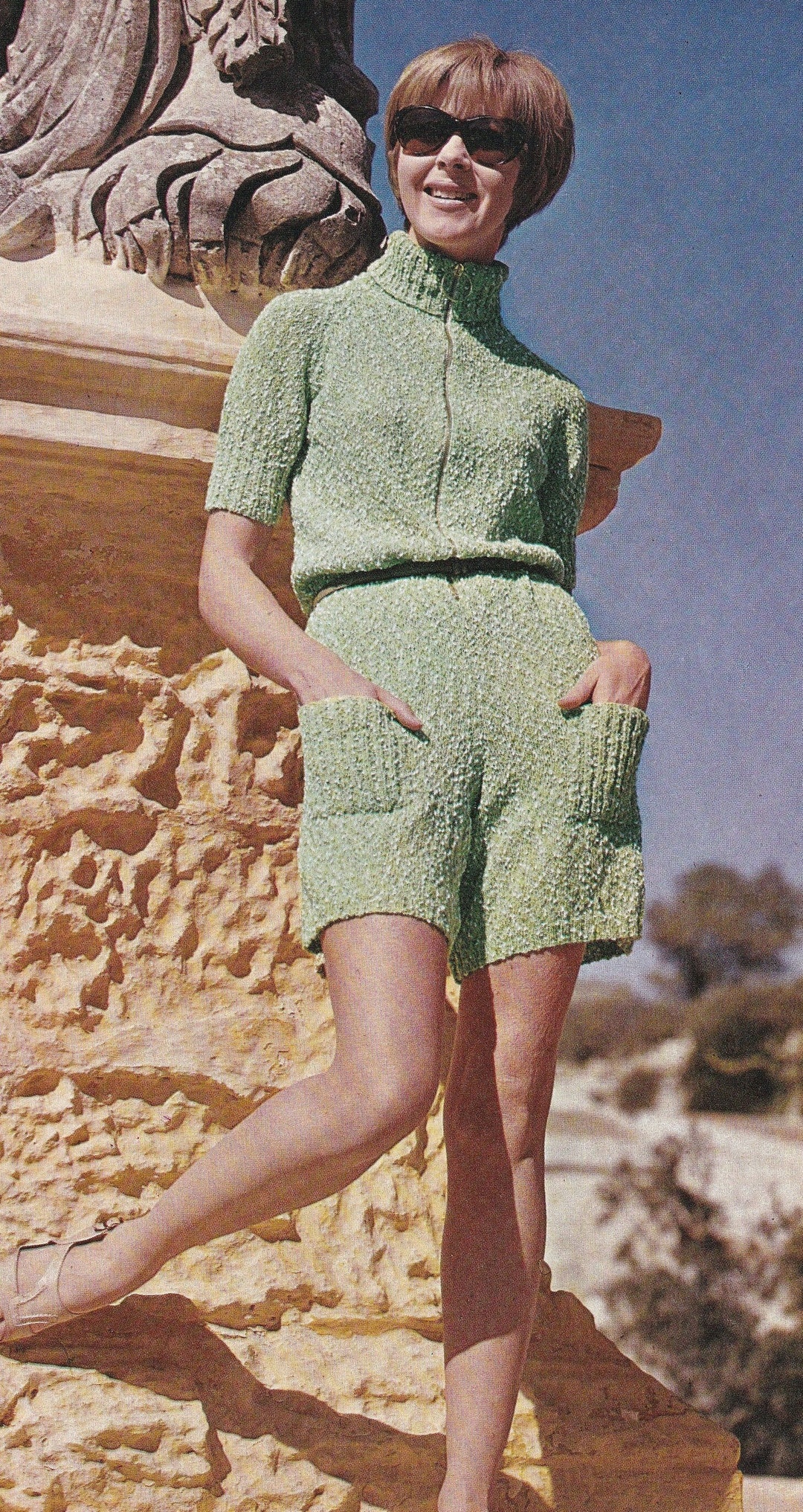 Vintage Knitting Pattern for Ladies 1960s Culotte Shorts Dress - Etsy