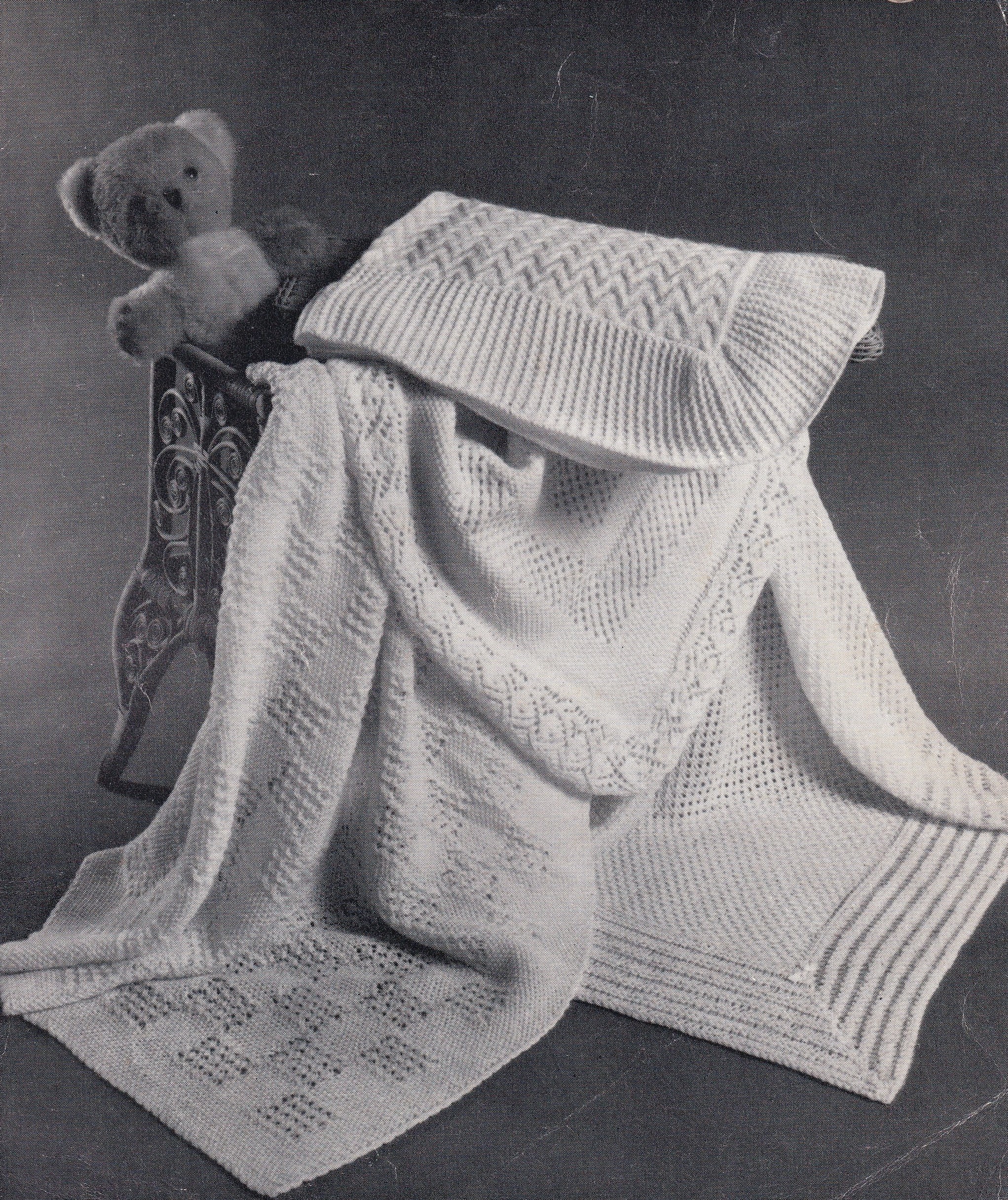 Vintage Knitting Pattern for 4 Beautiful Traditional Baby Shawls - Etsy UK