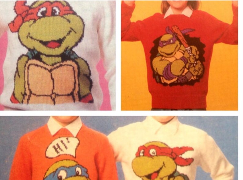 Teenage Mutant Ninja Turtles Sweater Knitting Pattern - Etsy France