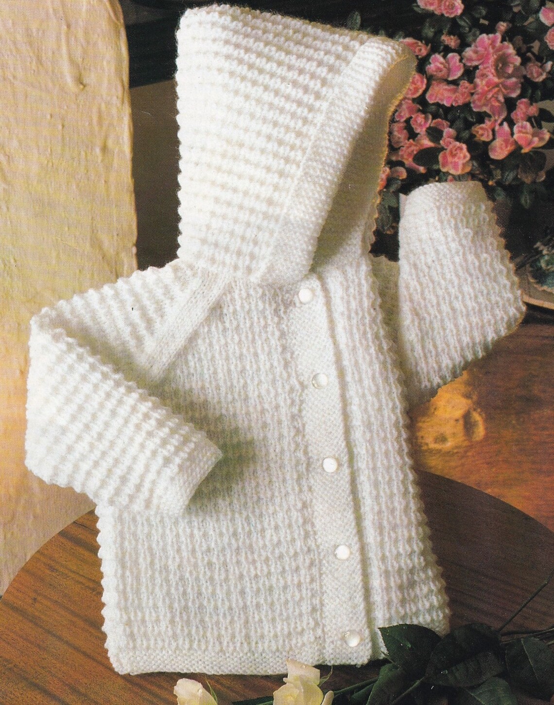 Vintage Baby Knitting Pattern for Hooded Jacket - Etsy