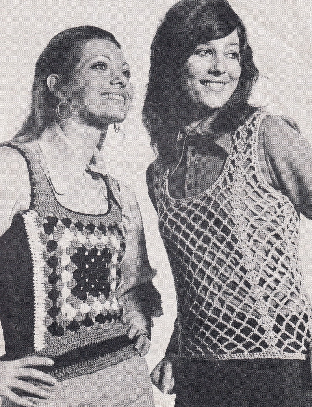 Vintage 1970s Crochet Pattern for Ladies Boho Vest and Tank Top - PDF ...