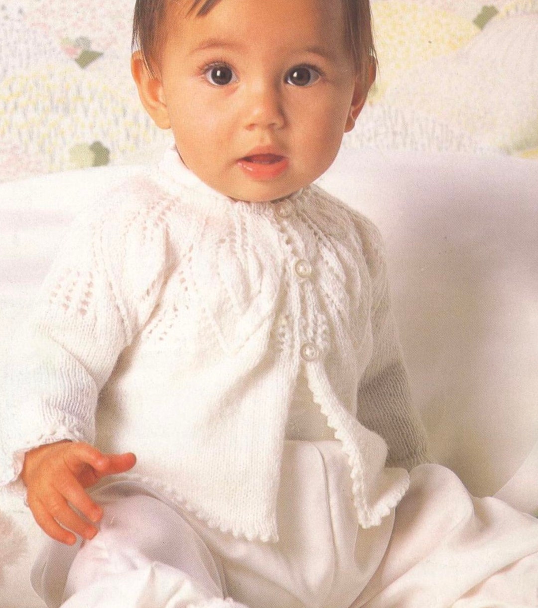 Cute Vintage 3 Ply Baby Cardigan Knitting Pattern - Etsy