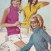 Vintage Knitting Pattern - Women's Retro Polo Neck Ribbed Sweater ...