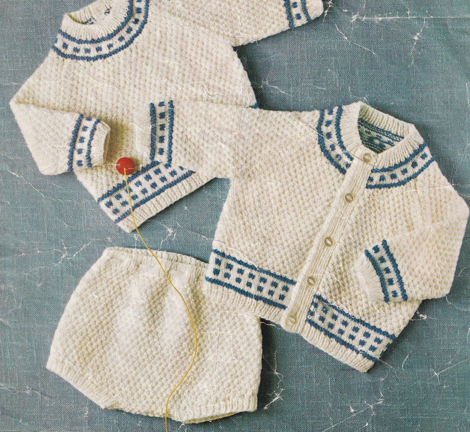 Vintage Baby Knitting Pattern PDF - Jumper Suit and Pilch Pants Set ...