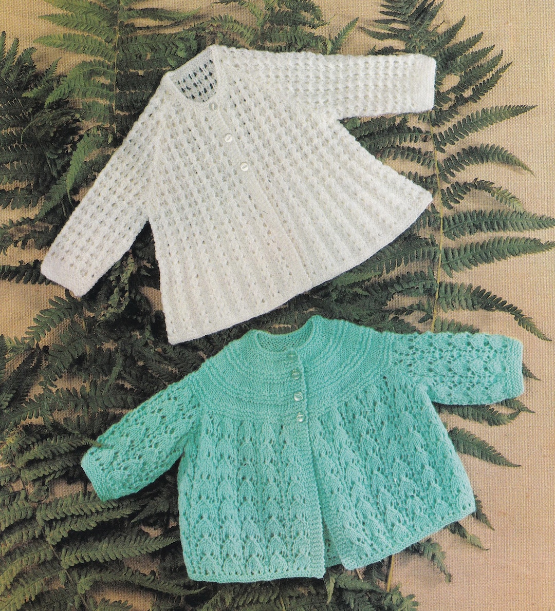 Vintage Baby Matinee Jacket Cardigan Knitting Pattern in 4 Ply, PDF ...