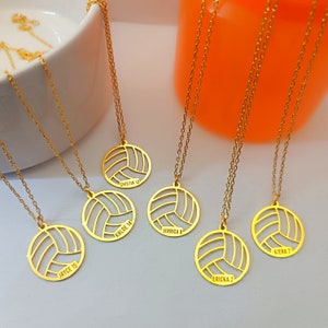 Sterling Silver Volleyball Pendant Necklace: Personalized Sport Jewelry ...