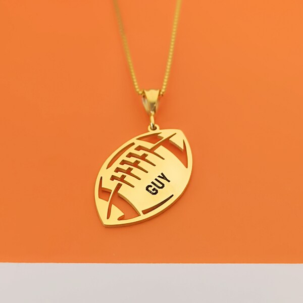 Football Necklace - Etsy