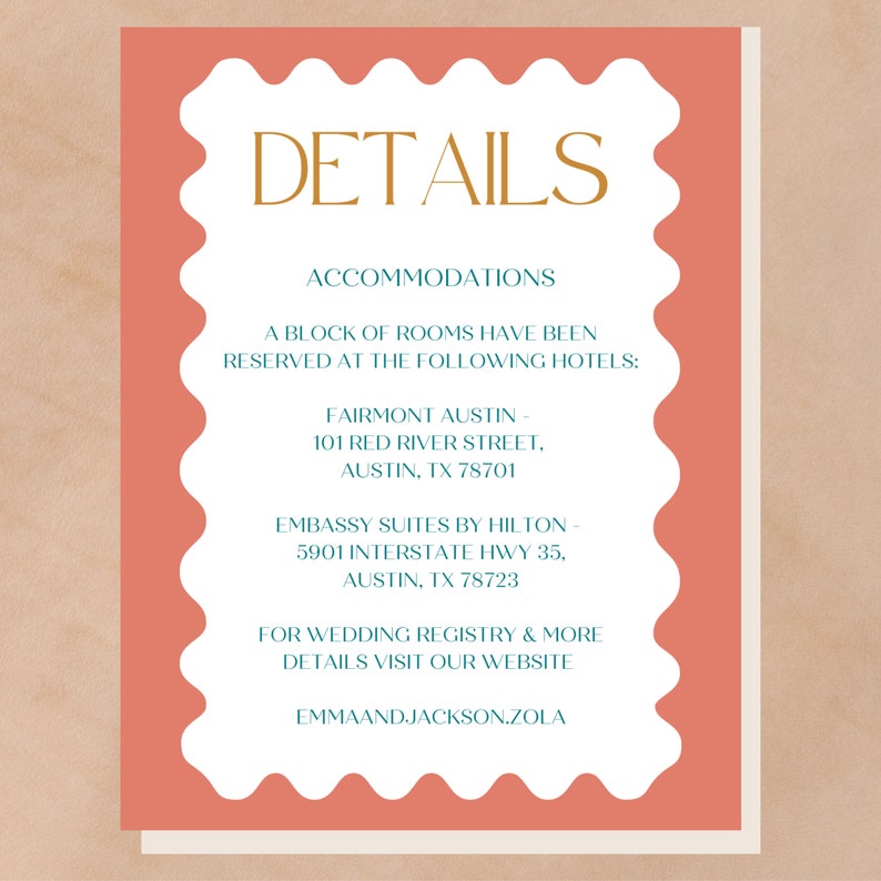Modern & Colorful Wedding Invitation Suite - Canva Template - Etsy