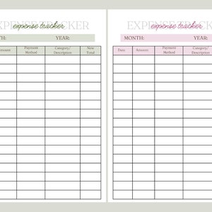 Monthly Expense Tracker Printable, Budget Template, Budget Tracker ...
