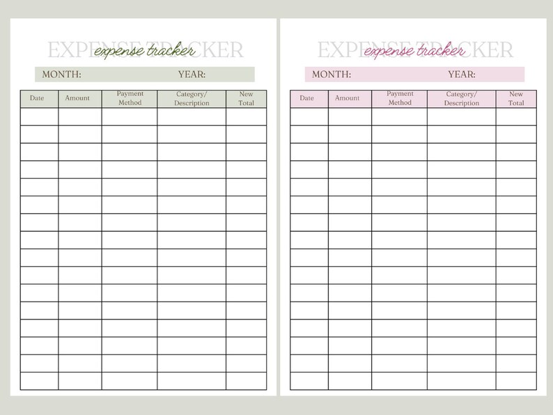 Monthly Expense Tracker Printable, Budget Template, Budget Tracker ...