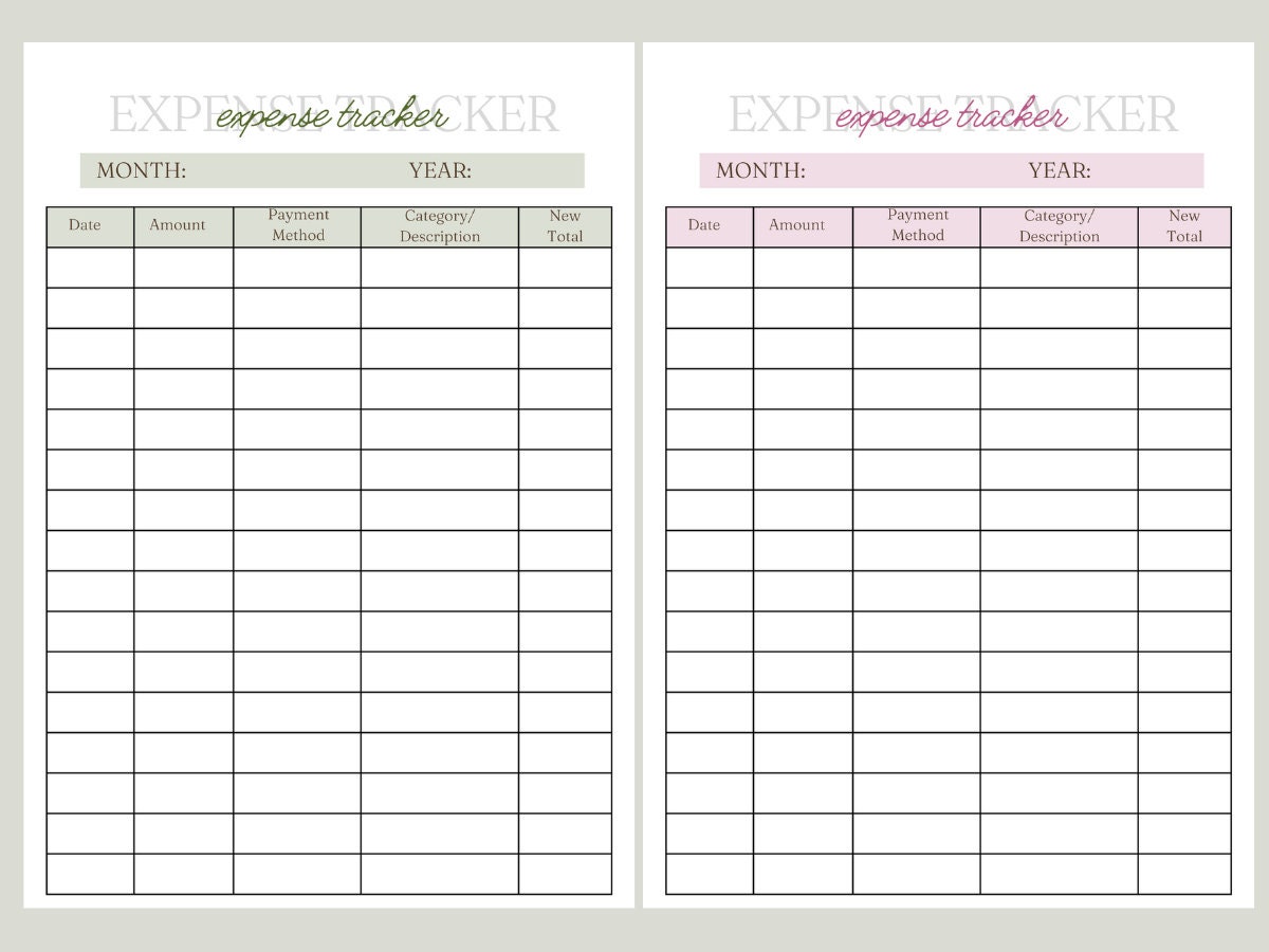 Monthly Expense Tracker Printable, Budget Template, Budget Tracker ...