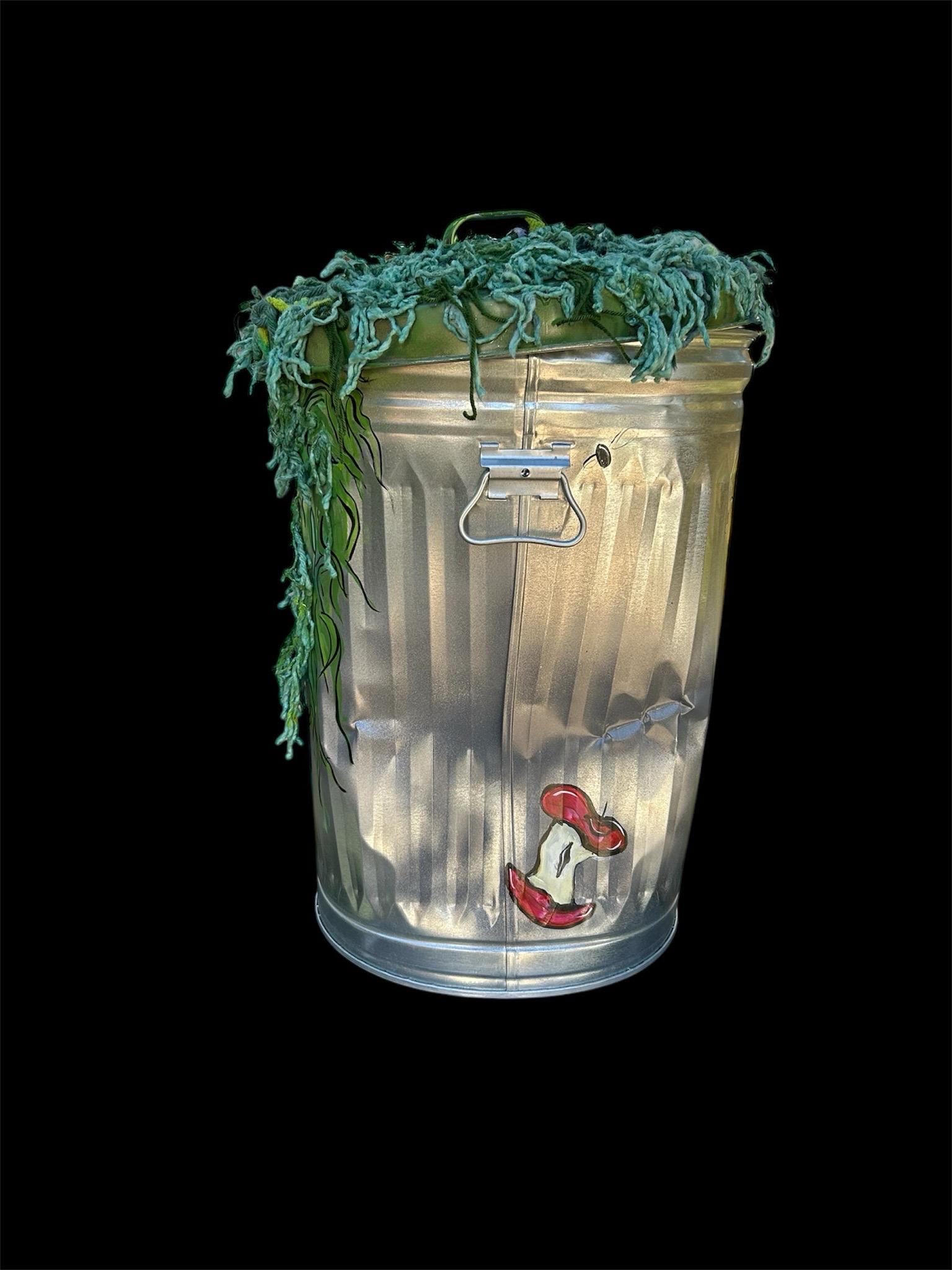 Hand Painted 20gal. Metal Garbage/trash Cans With Lid. 29" X 21" CUSTOM ...