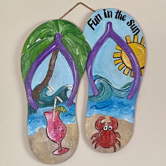 Hand Decorated Flip Flops