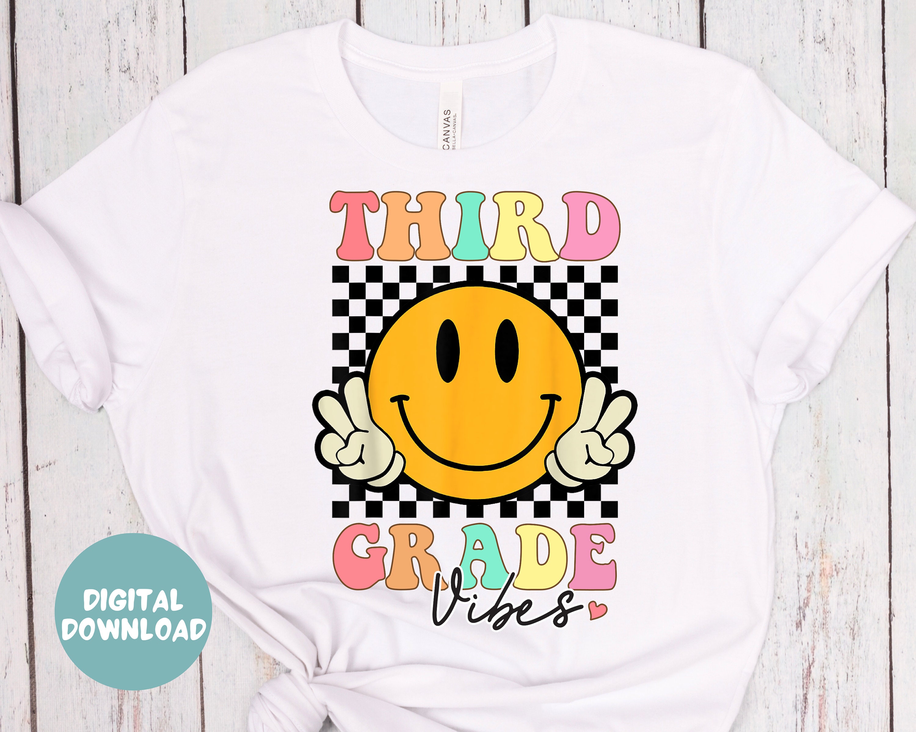 Third Grade Vibes Svg Png, Third Grade Teacher Svg Png, 3rd Grade ...