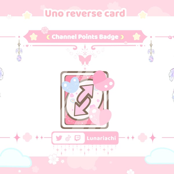 Cute Uno Reverse Card Channel Point Badge for Twitch - Etsy