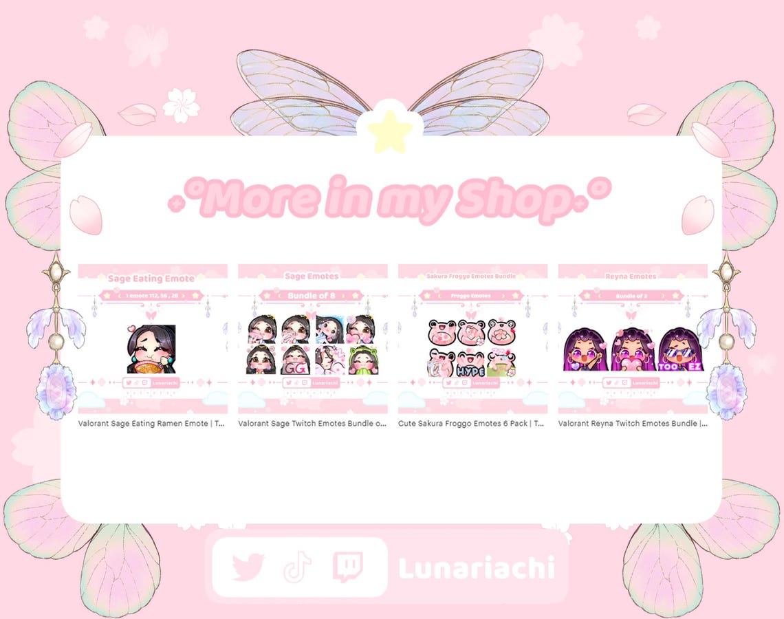 Valorant Jett & Sage Matching Emotes | Kawaii Twitch Emote Pack - Etsy