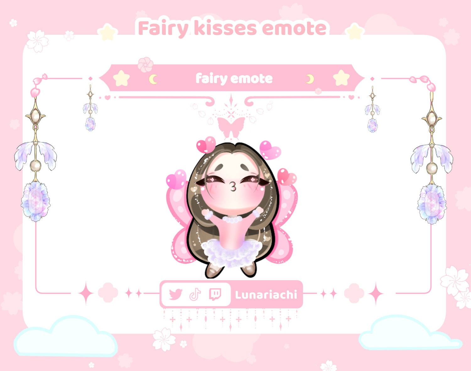 Fairy Kisses Emote Twitch, Discord, Youtube - Etsy