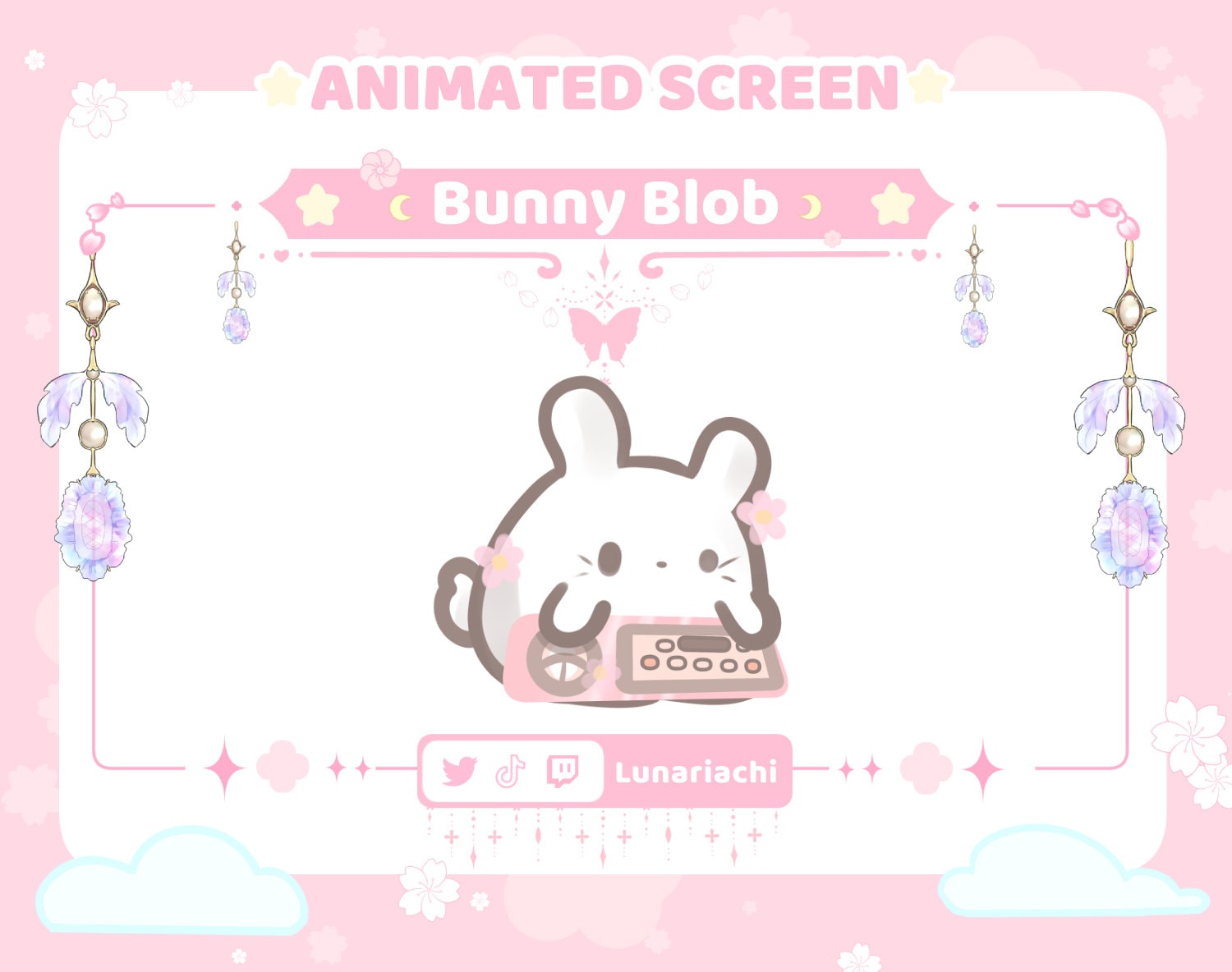 Kawaii Animated Bunny Blob: Stream Emote (GIF MOV) - Etsy