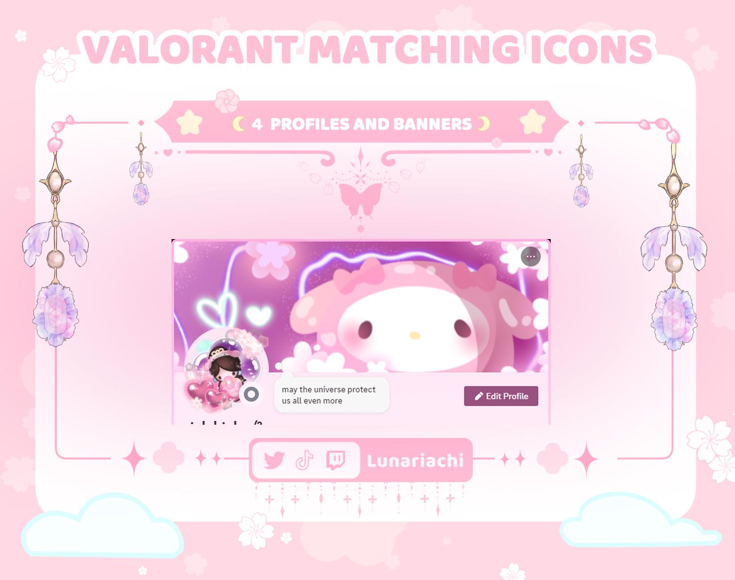 Kawaii Valorant Profile Icons and Banners | Custom Stream Designs ...
