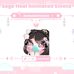 Animated Sage Heal Valorant Emote | Kawaii Chibi Twitch, Discord ...