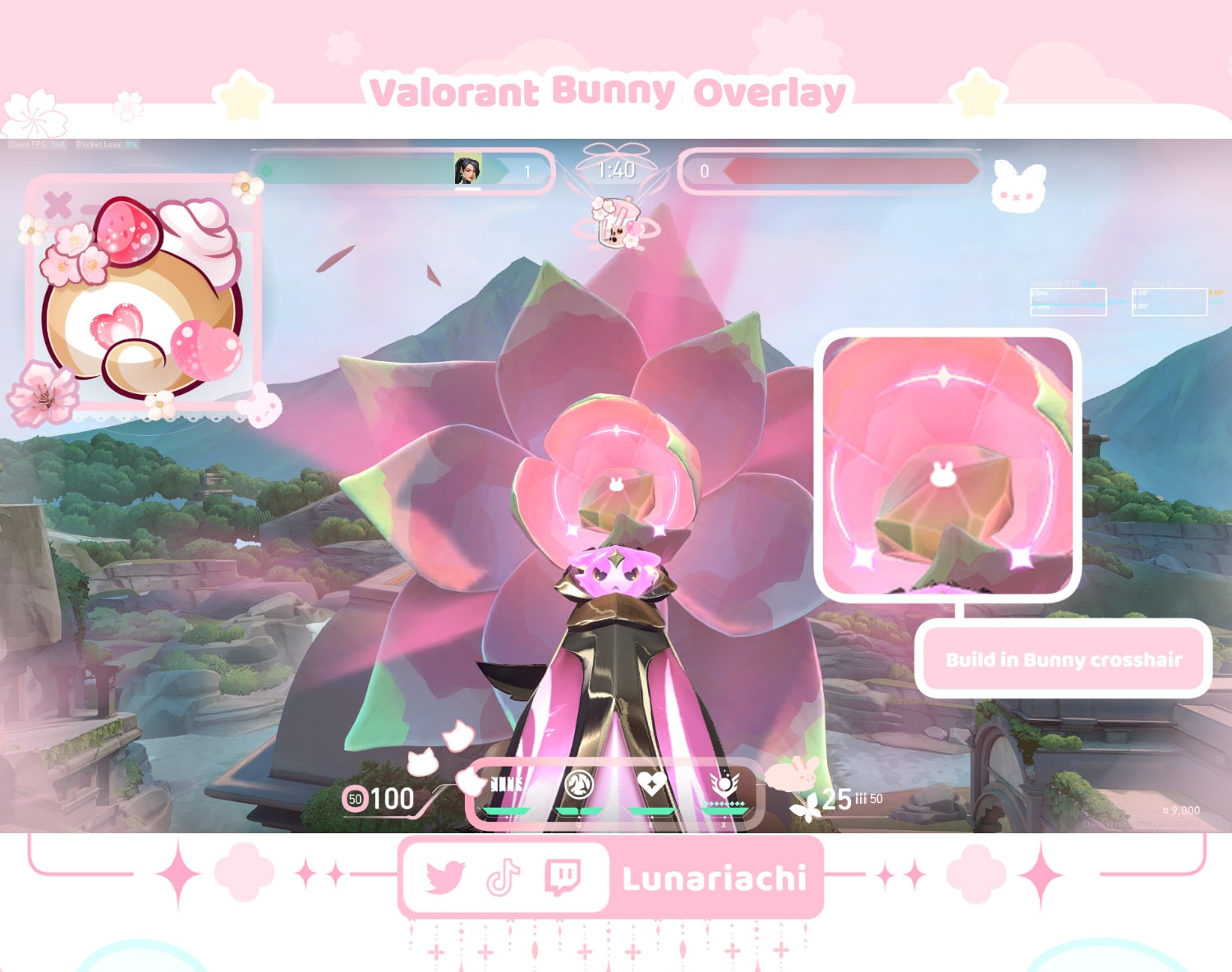 Dessert/butterfly Bunny Valorant Overlay HUD Customizable Valorant Game ...
