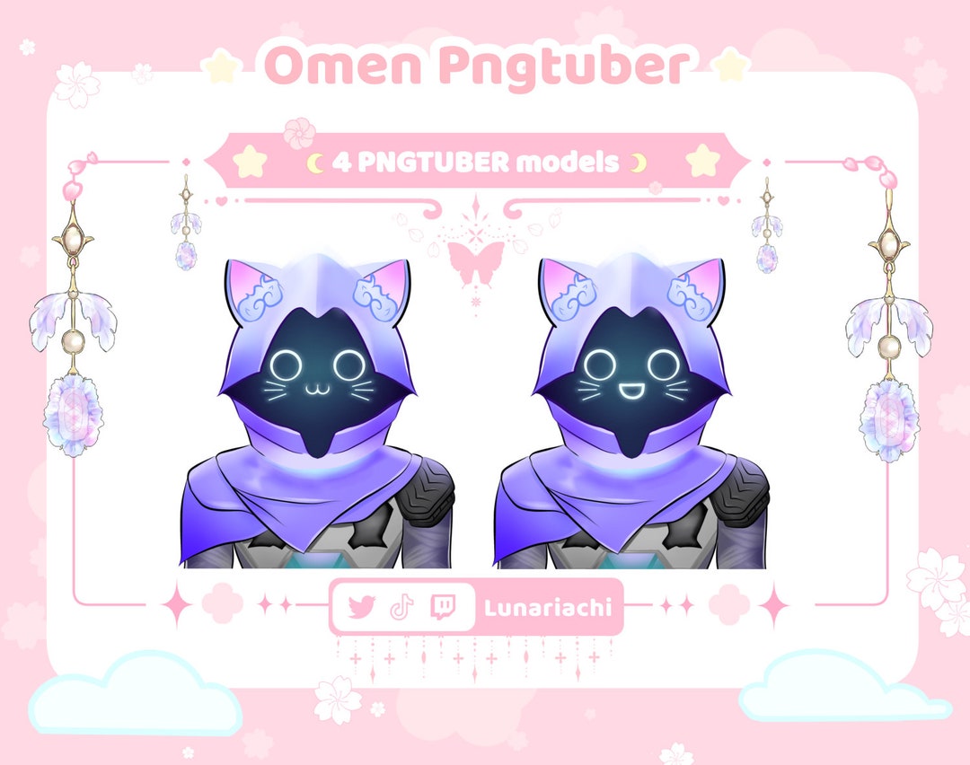 Omen Cute Cat Pngtuber Valorant Twitch, Youtube - Etsy