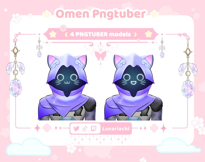 Omen Cute Cat Pngtuber Valorant Twitch Youtube - Etsy