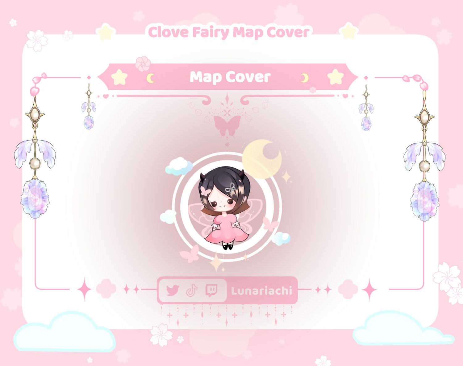 Kawaii Clove Fairy Map Cover: Twitch, Discord, Youtube - Etsy
