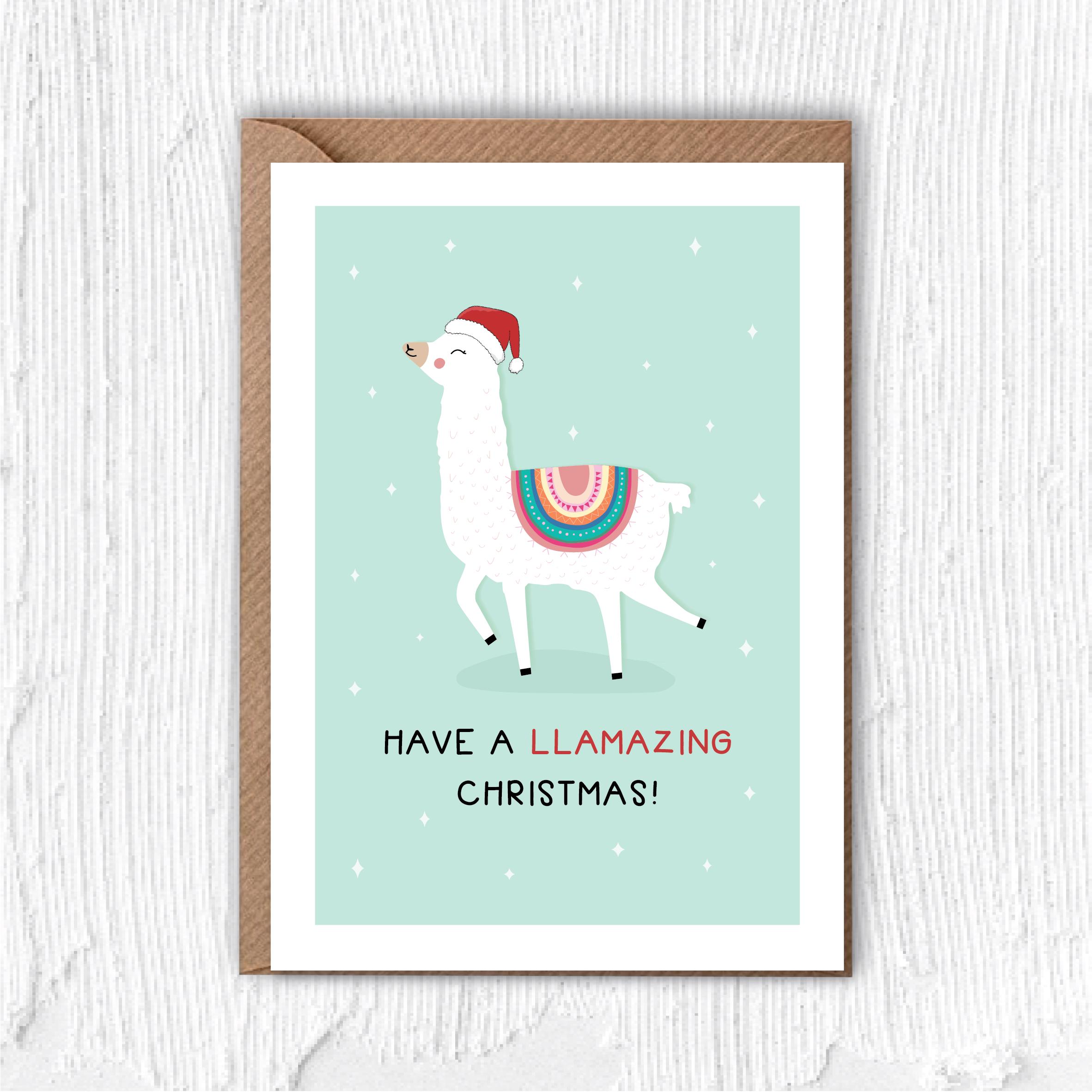Llama Christmas Card! | Have a Llamazing Christmas | Merry Christmas ...