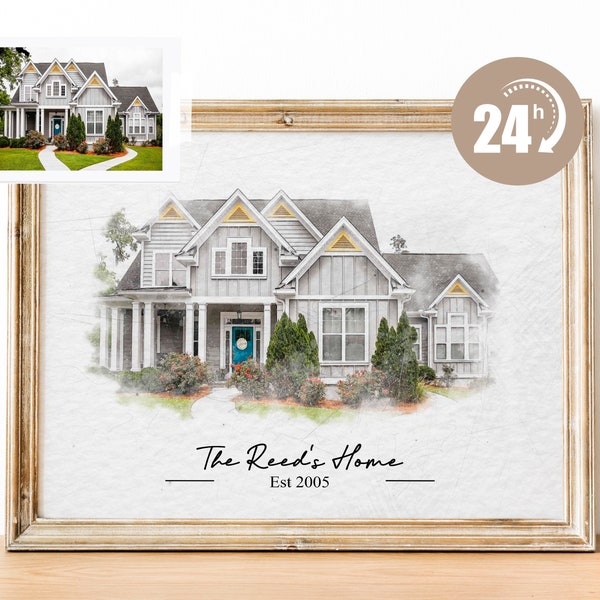 Custom House Portrait - Etsy