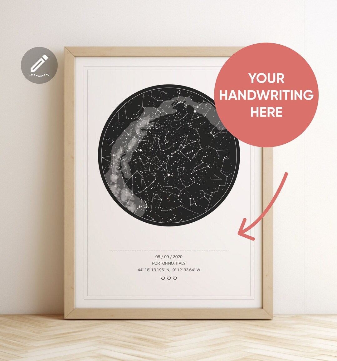 Digital Custom Star Map Gift, Keepsake Gift, Celestial Astronomy ...