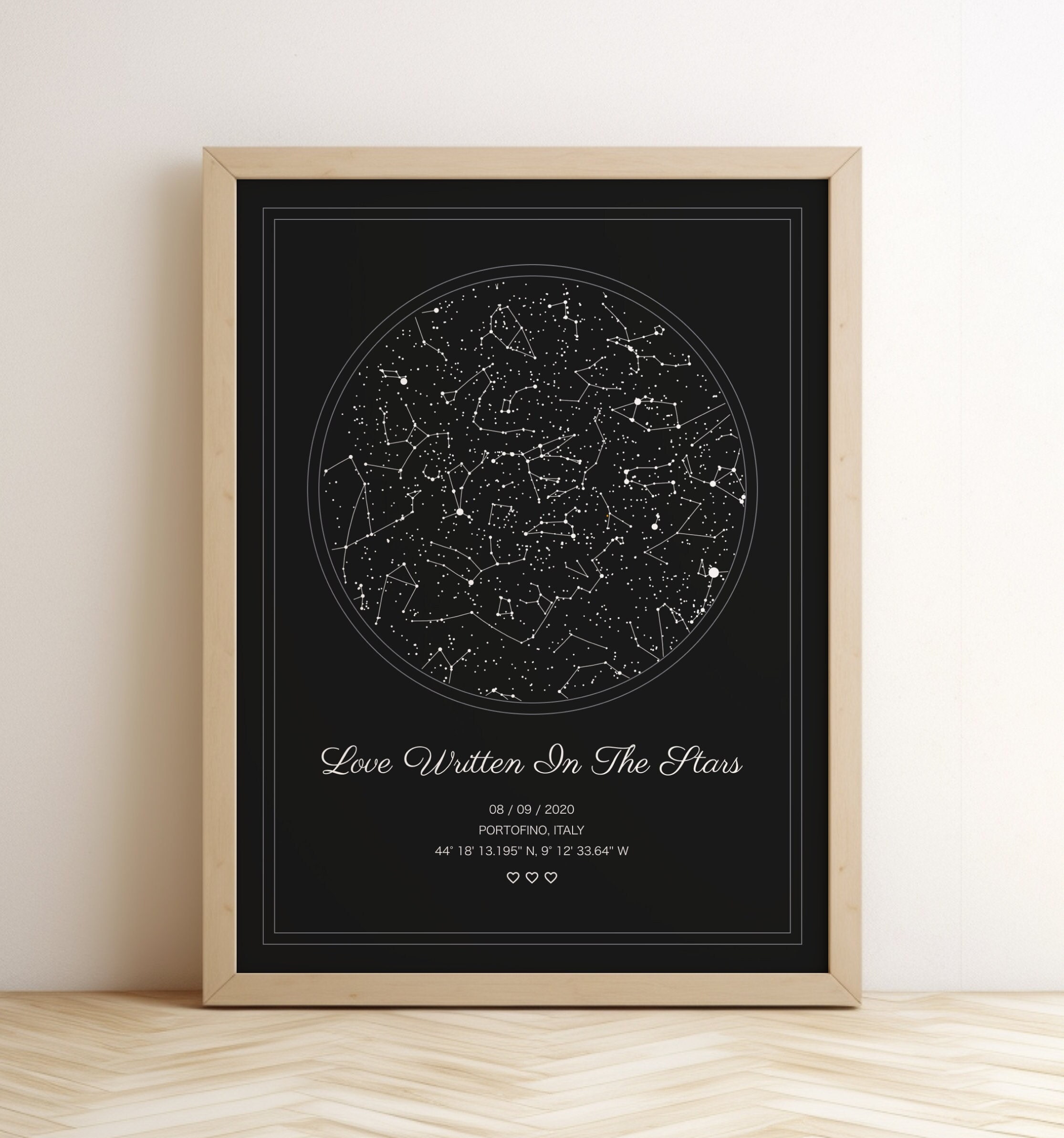 Custom Printable Star Map, Sky Chart, Personalised Wedding Print ...
