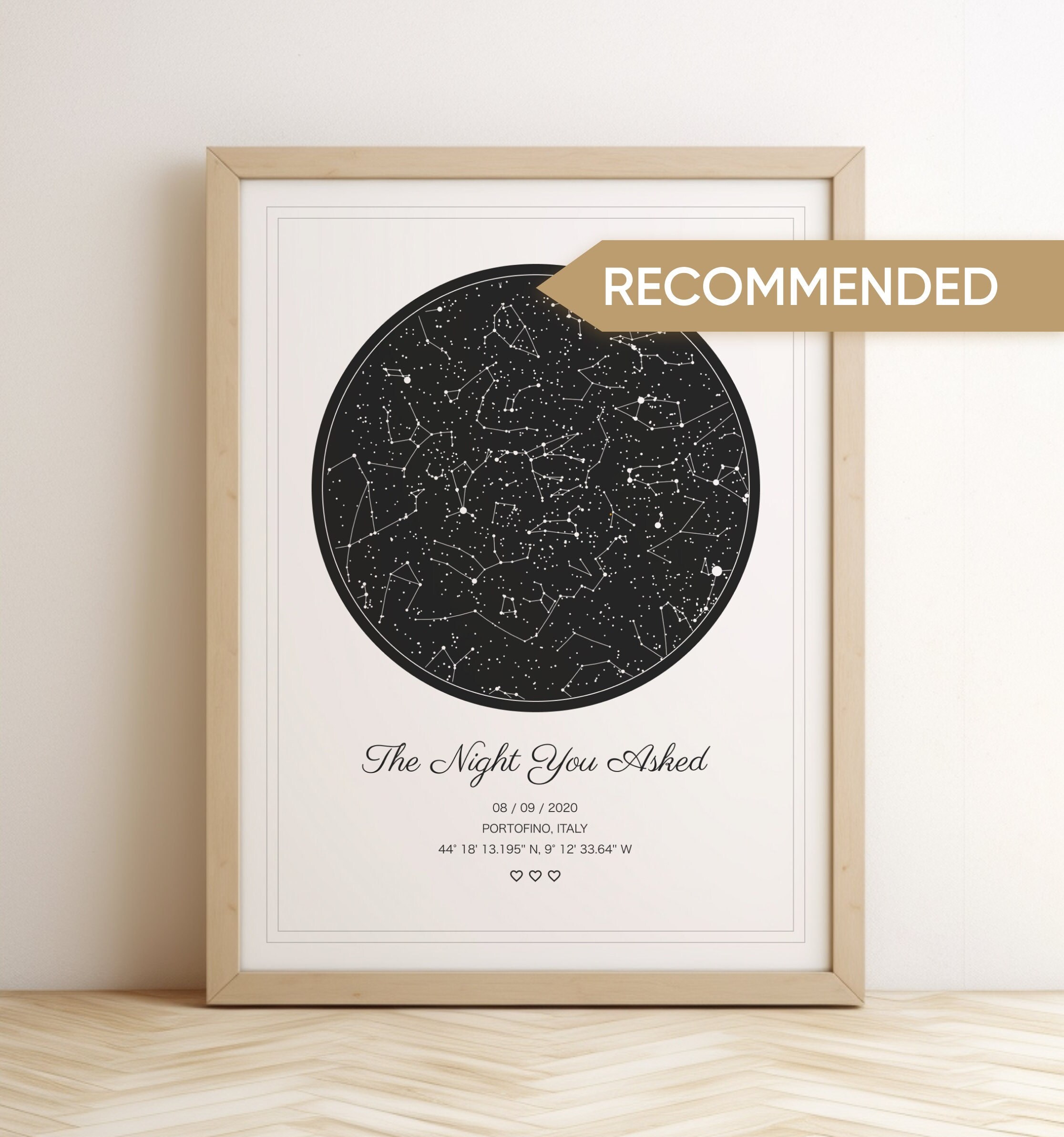 Digital Custom Star Map Print, 16th Anniversary, Wedding Gift, for Mom ...