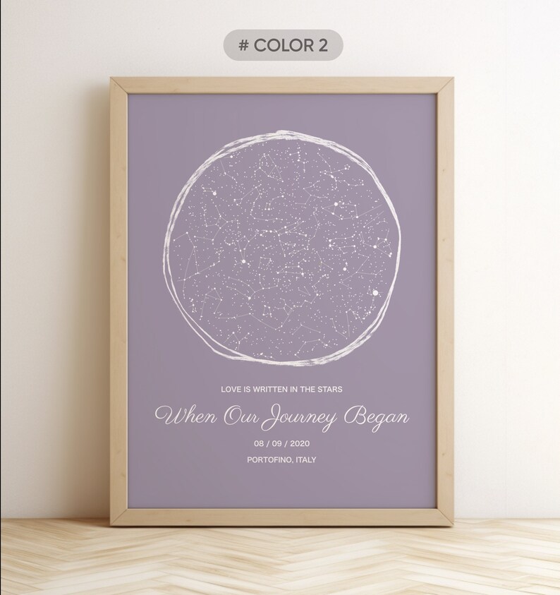Digital Custom Star Map, Romantic Gift for Her for Him, Boyfriend ...