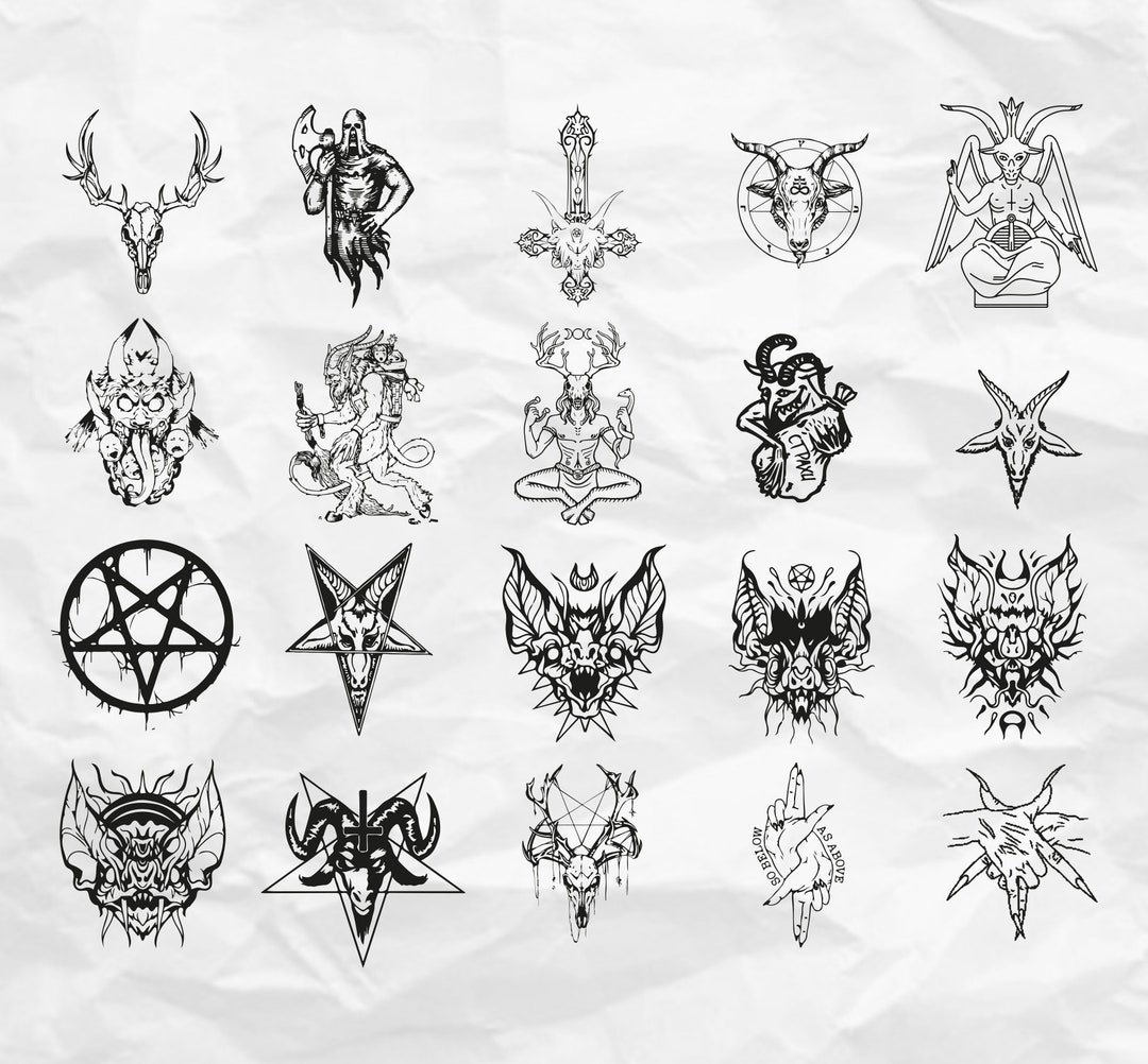 Occult Symbols Satanic Spirit Demonic Baphomet Hell Devil Ouija ...