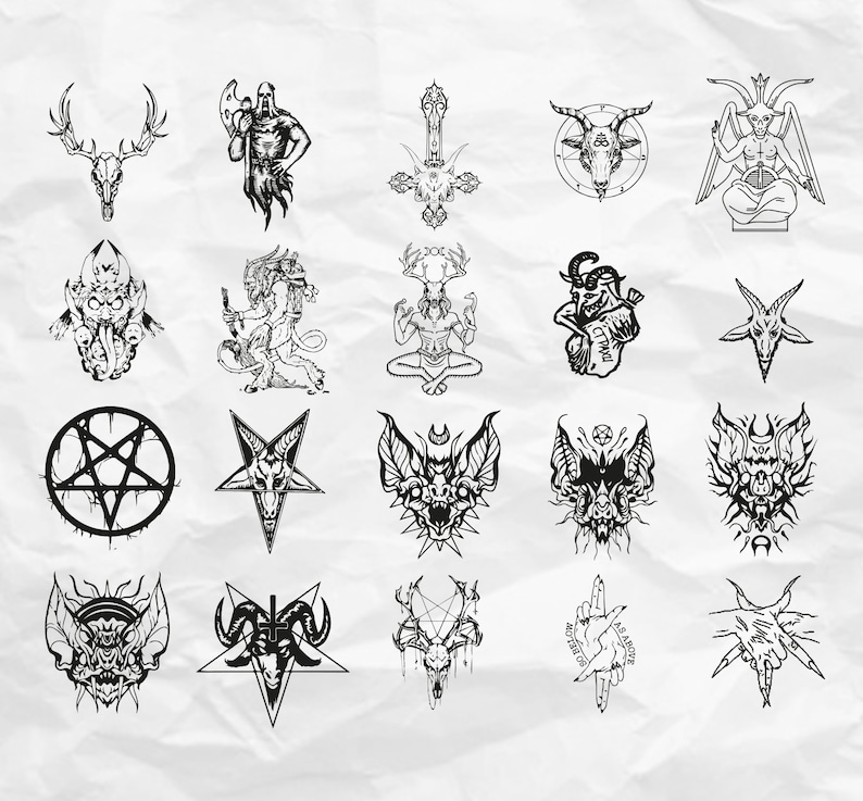 Símbolos ocultos Espíritu satánico Baphomet demoníaco Infierno Diablo ...