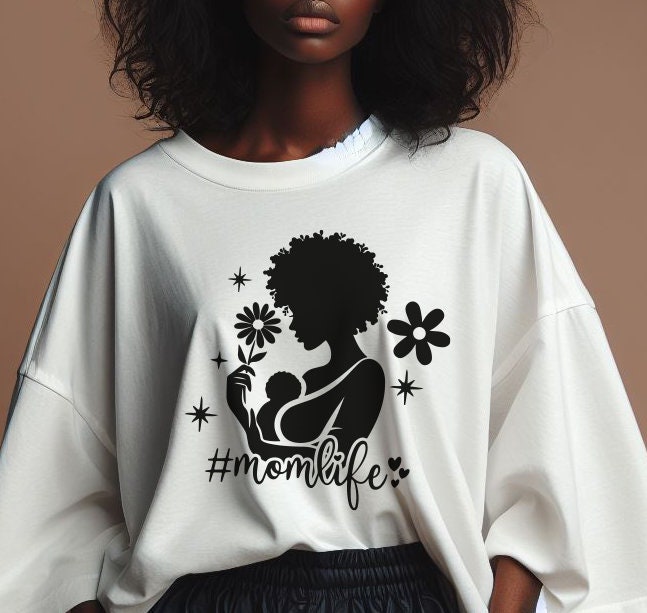 Black Mom Svg Black Woman Svg Mom Life Svg Hashtag Mom Life Svg Mom