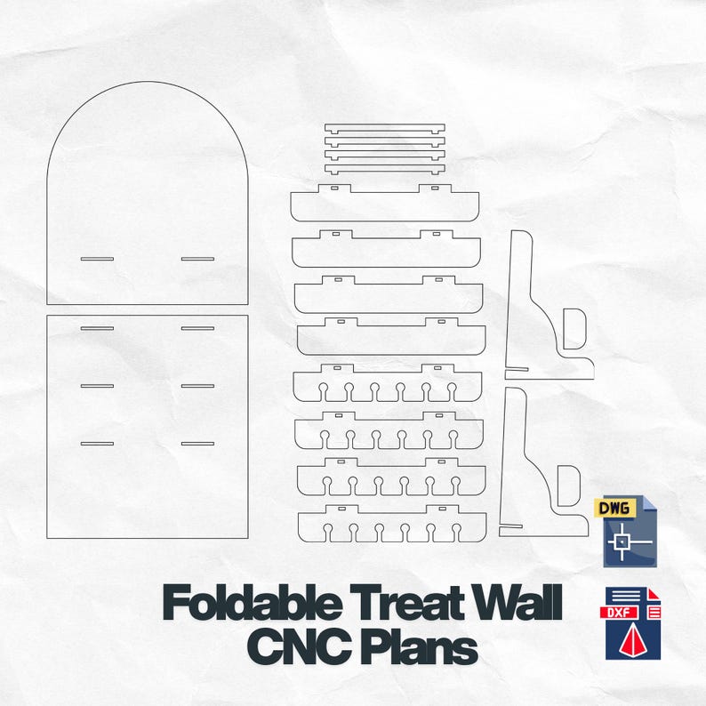 Foldable Treat Wall DXF Template: Customizable Event Decor Plans DXF ...