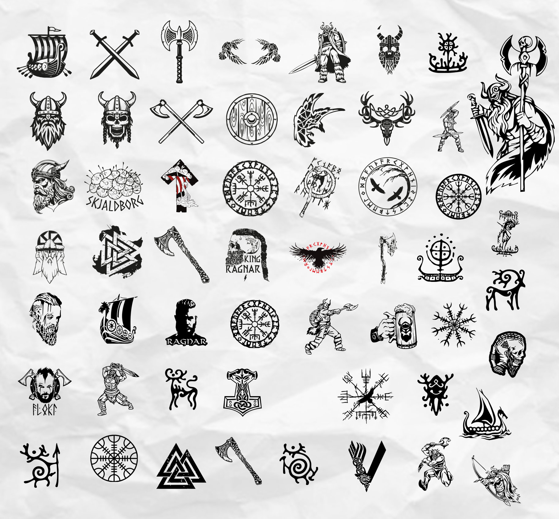 Viking Svg, Rune Svg Cut File, Vegvisir Svg, Viking Symbol Svg, Nordic ...